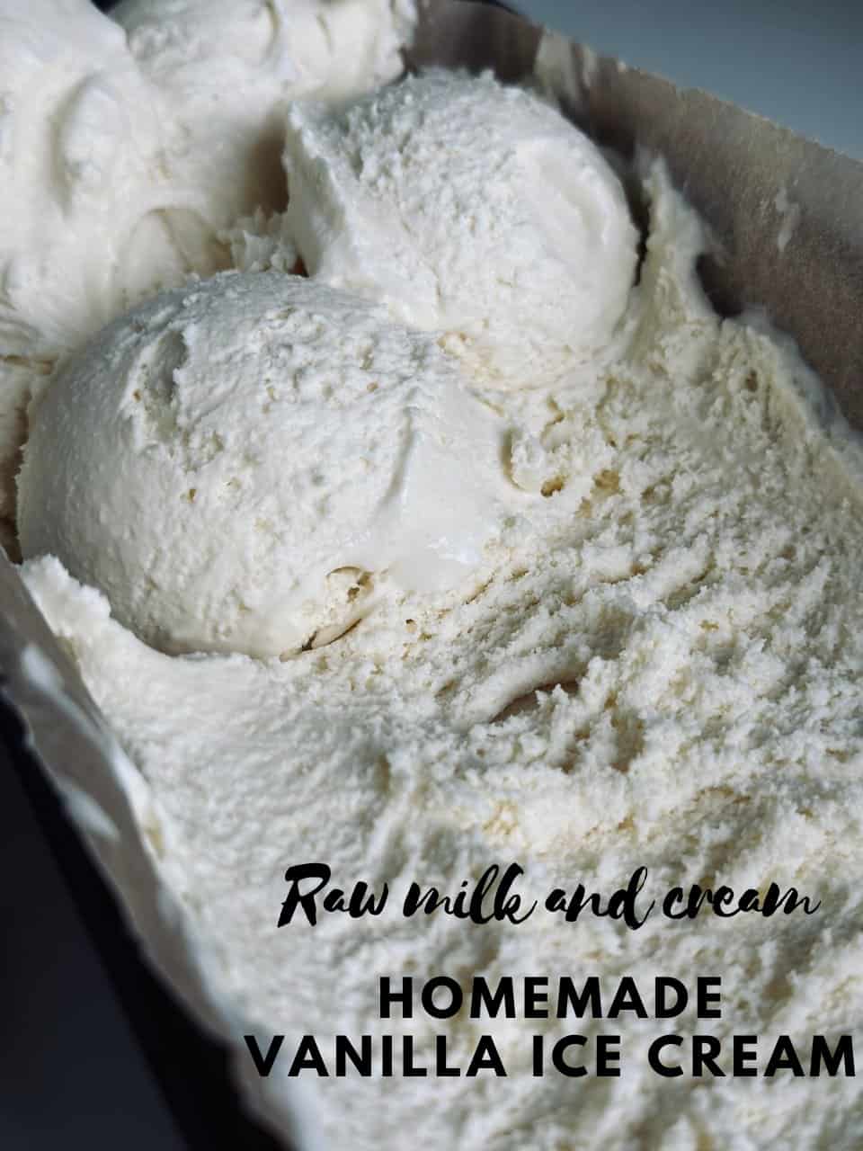Simple Raw Milk Vanilla Ice Cream Without Eggs - A pinch of Zest